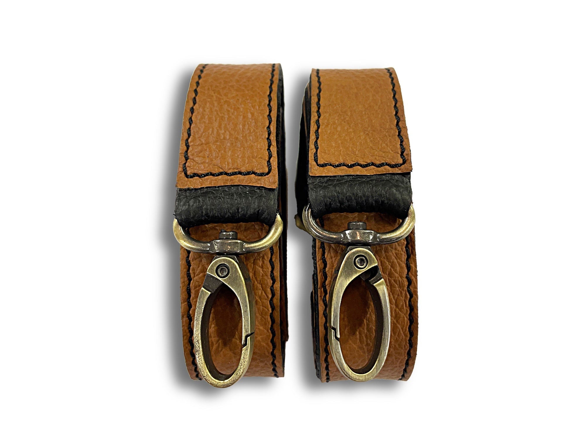 Uljas reversible leather suspenders cognac-black – Naskali Leather